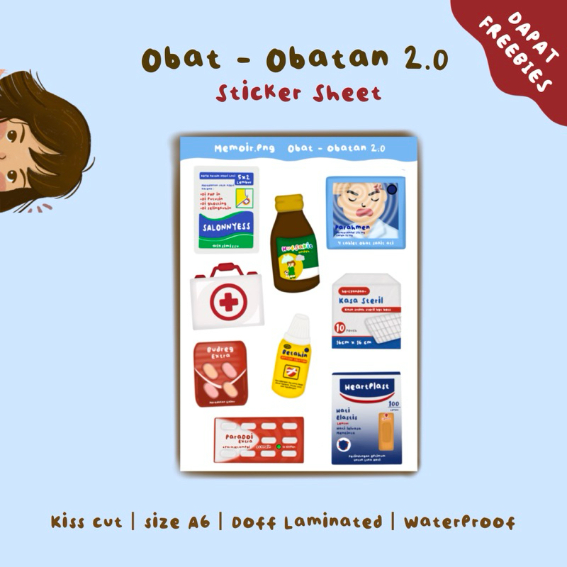 Jual Memoir.png Sticker sheet A6 Obat obatan | Shopee Indonesia