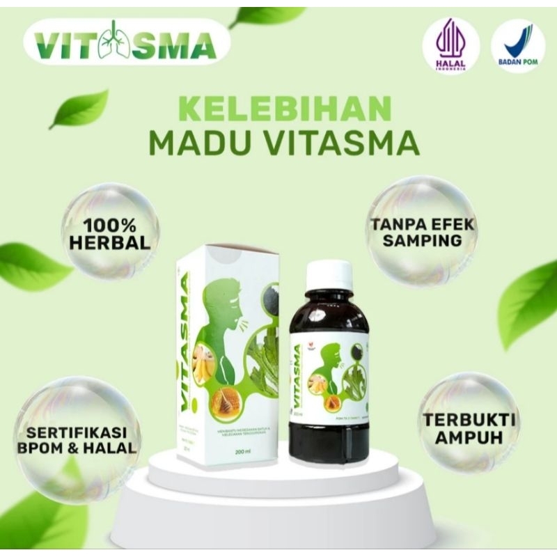 Jual madu vitasma /obat asma paru paru sesak nafas original/Obat flu ...