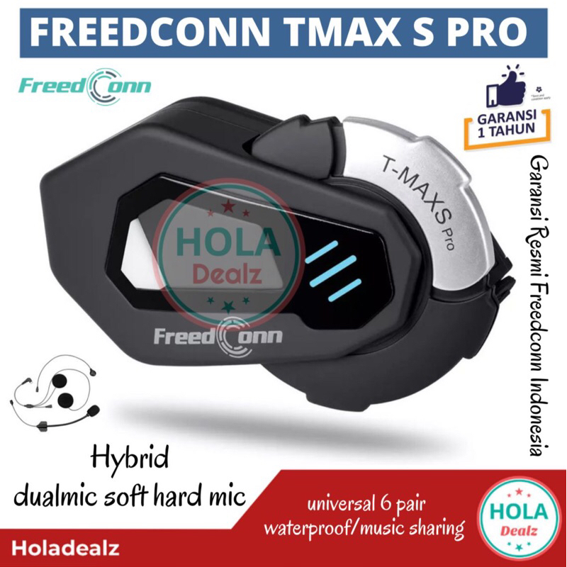 Jual FREEDCONN TMAX S BLUETOOTH HELM T-MAX S DUALMIC HYBRID SOFT HARD ...