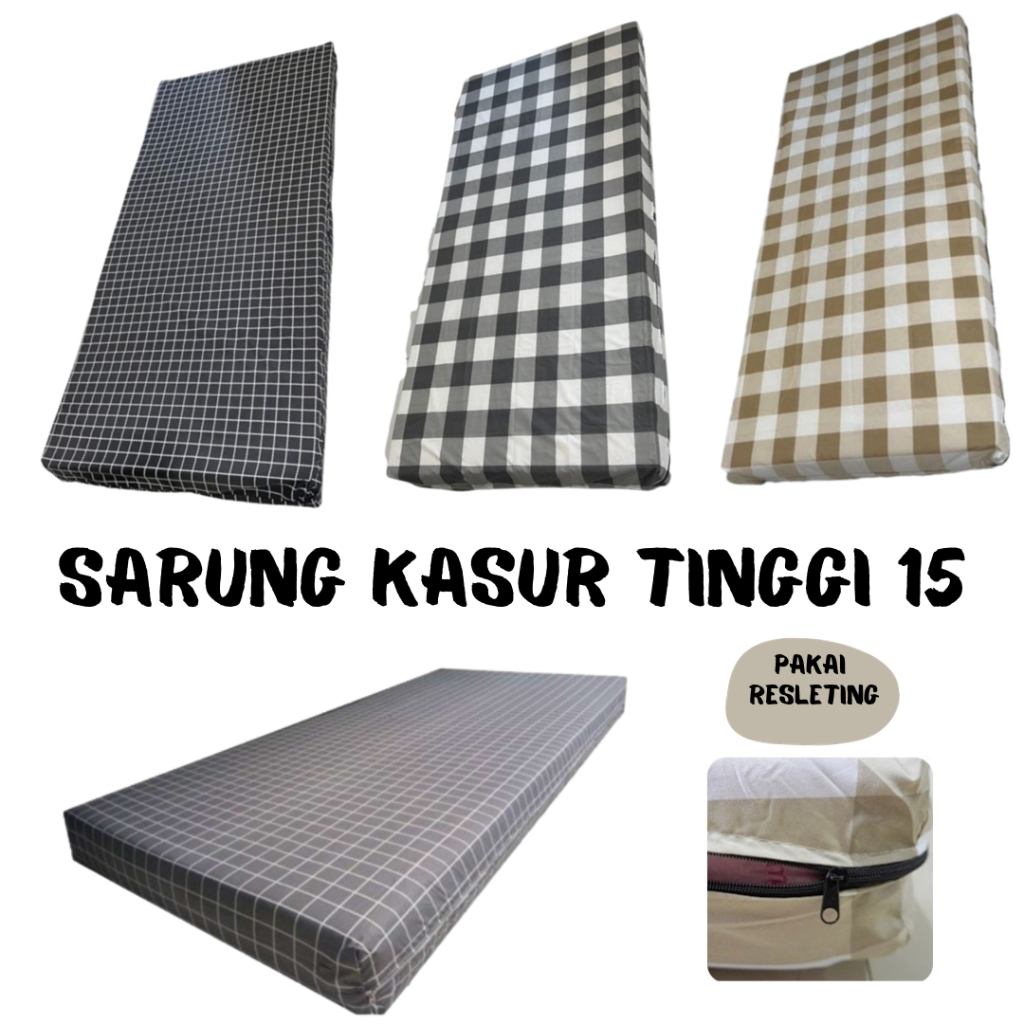 Jual Sarung Kasur Busa Resleting Aesthetic Tinggi 15cm | Shopee Indonesia