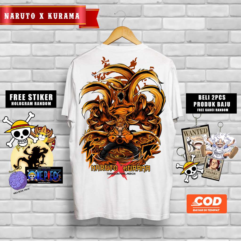 Jual KAOS BAJU NARUTO X KURAMA | NARUTO SHIPPUDEN TAMAGON PARK ...