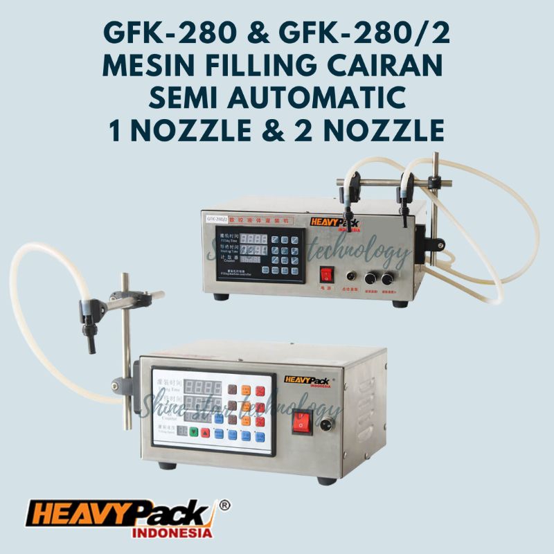 Jual Heavypack Filling Liquid Cairan Semi-Auto 1 & 2 Nozzle GFK-280 GFK-280/2 Mesin Pengisi ...