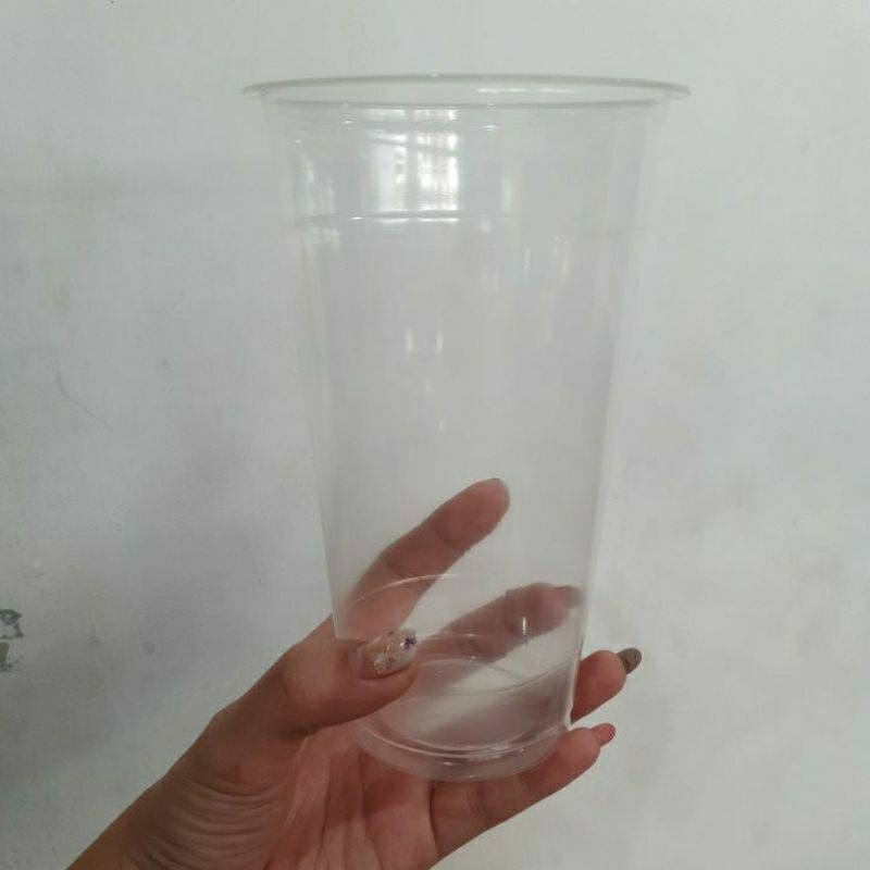 Jual Gelas Plastik Cup Es Teh Jumbo 22 oz 50 pcs | Shopee Indonesia