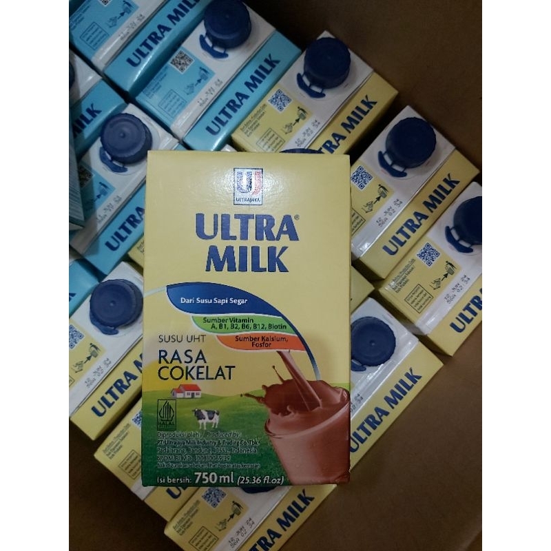 Jual Ultra milk susu uht coklat 750ml | Shopee Indonesia