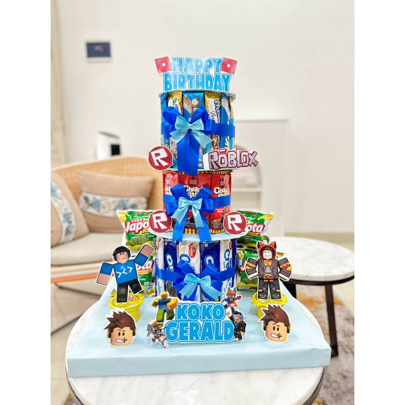 Jual Snack Tower Tema Ro Blox Cowok / Kado Ulang Tahun / Tart Snack 3 ...