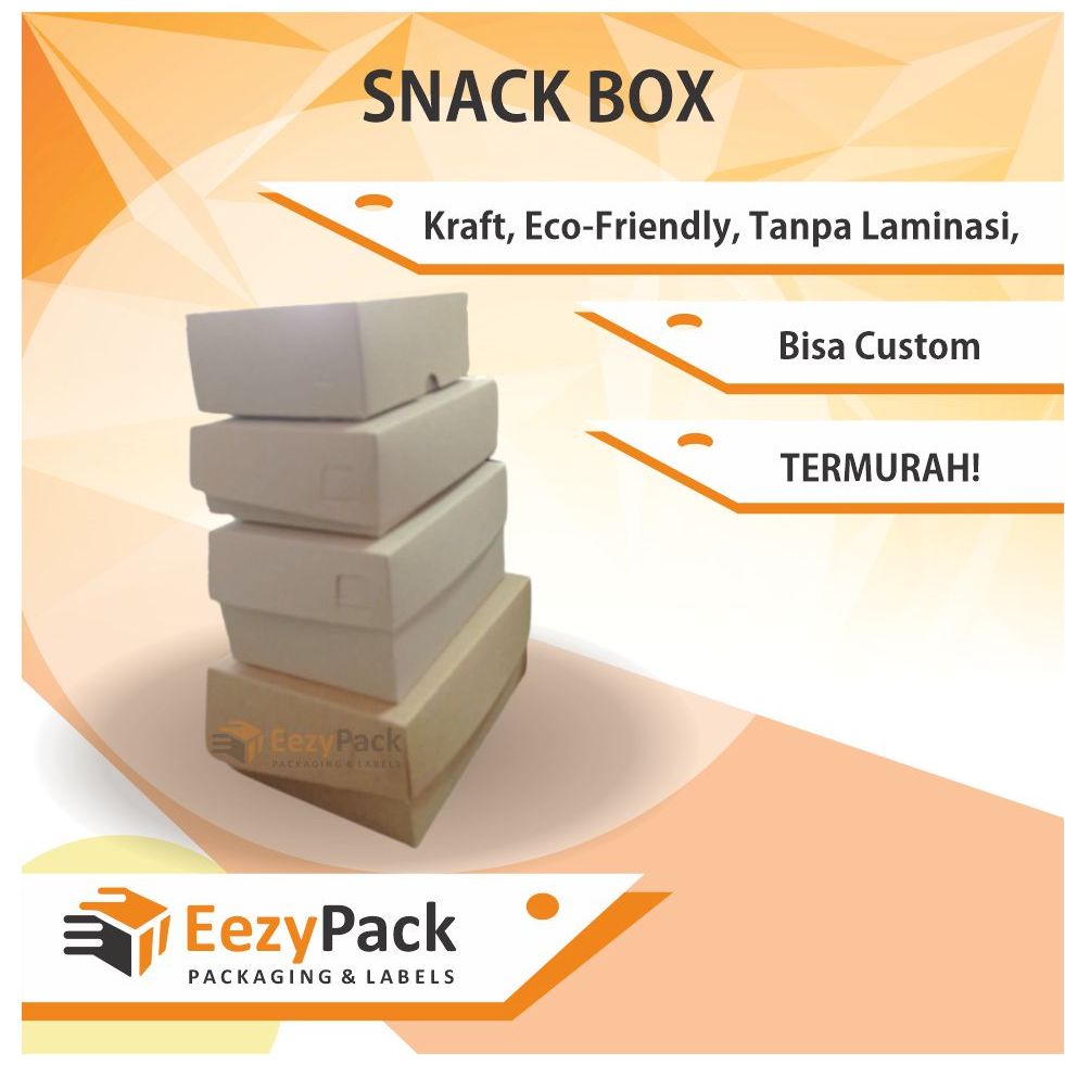 Jual (ISI 25) Snack Box Bahan Kraft/ Kertas Coklat/ Dus Snack/ Dus ...