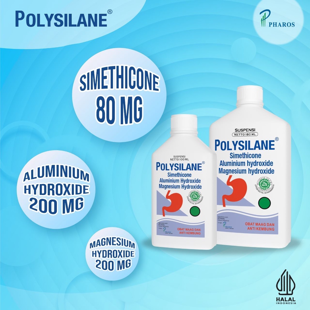 Jual Polysilane Suspensi 100ml dan 180ml - Obat Maag dan Kembung ...