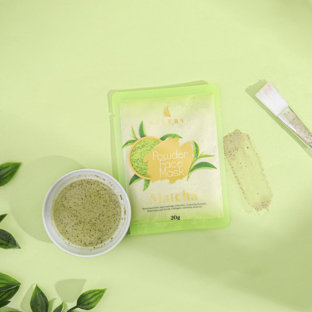Jual [5.5 Puncak Promo Sale] Sheeby Beauty - Masker Wajah Green Tea | Masker Bubuk | Masker ...
