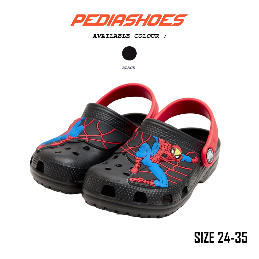 Jual Sendal Anak Crocs Fun Lab Spiderman Clog Kids Sandal Karet Anti ...