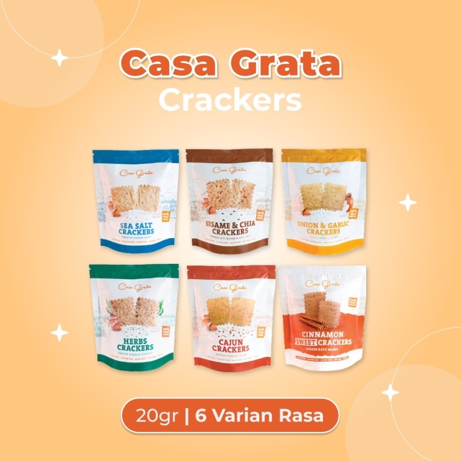 Jual Casa Grata Baked Vegan Crackers 20gr | Shopee Indonesia