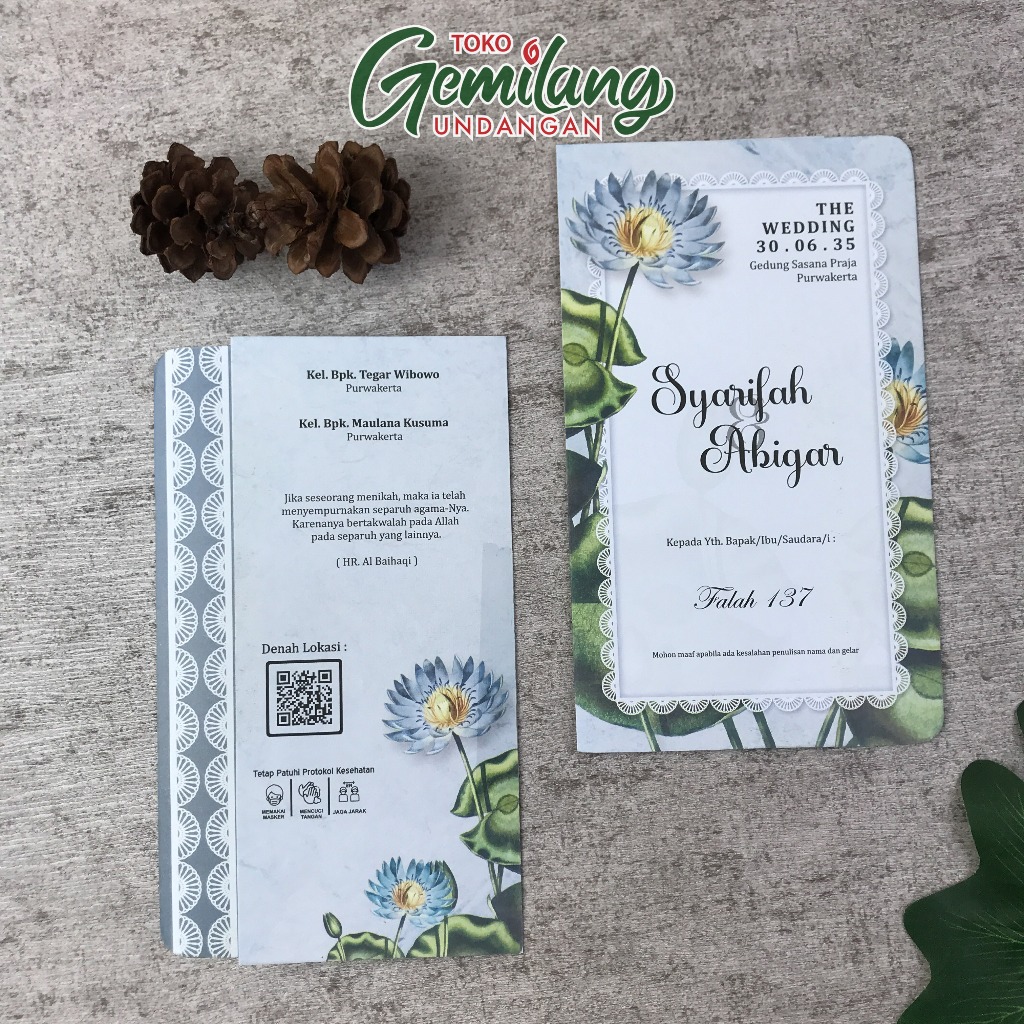 Jual BLANGKO UNDANGAN PERNIKAHAN FALAH 137 HARGA MURAH | Shopee Indonesia