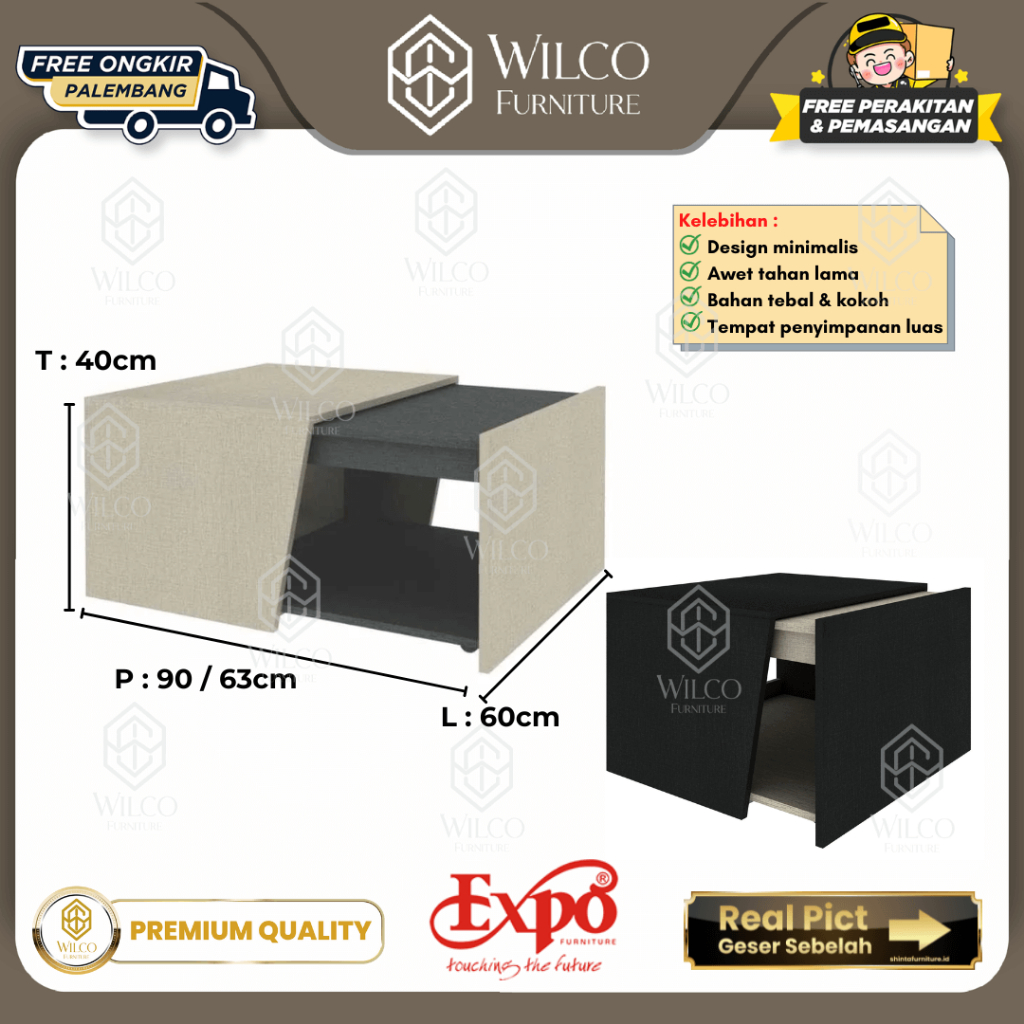 Jual Coffee Table Minimalis CT 5518 Expo / Meja Tamu Minimalis/ Meja ...