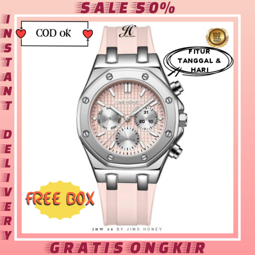 Jual Jam Tangan Cewek Keren Dilengkapi Fitur Hari dan Tanggal JHW 28 ...