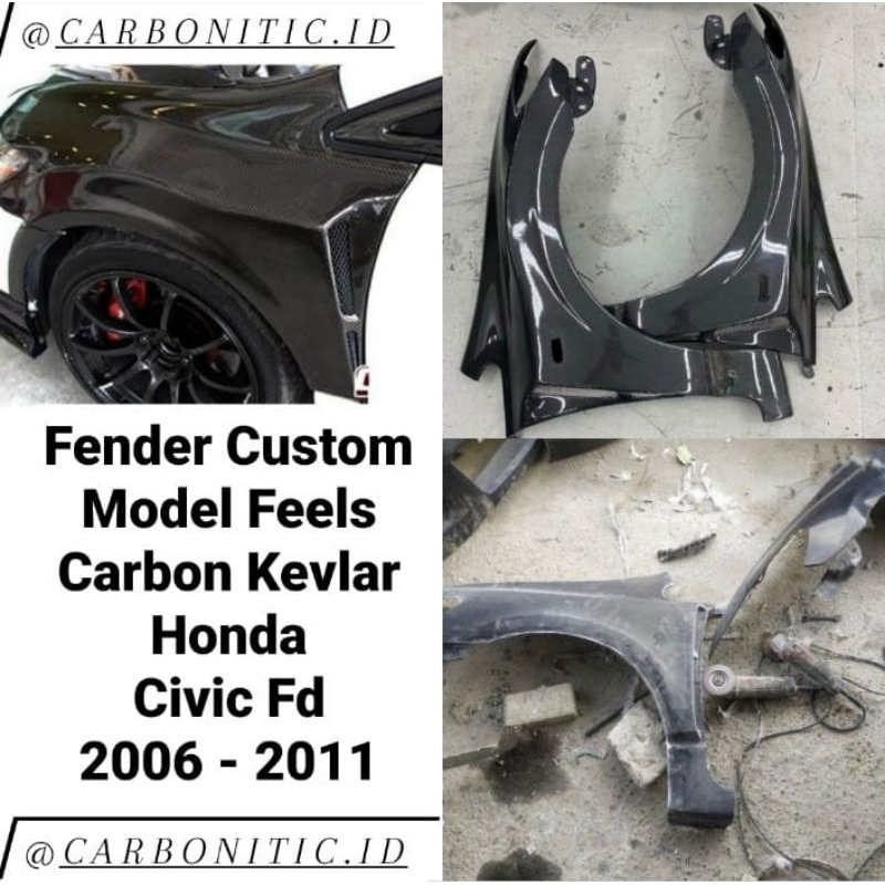 Jual Fender Custom Model Feels Honda Civic Fd 2006 - 2011 Carbon Kevlar ...