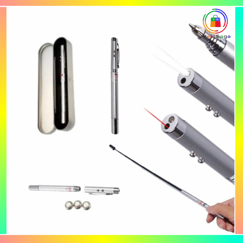 Jual Laser Pointer Pen Exclusive 4 In 1/ Penunjuk Laser Pulpen | Shopee ...