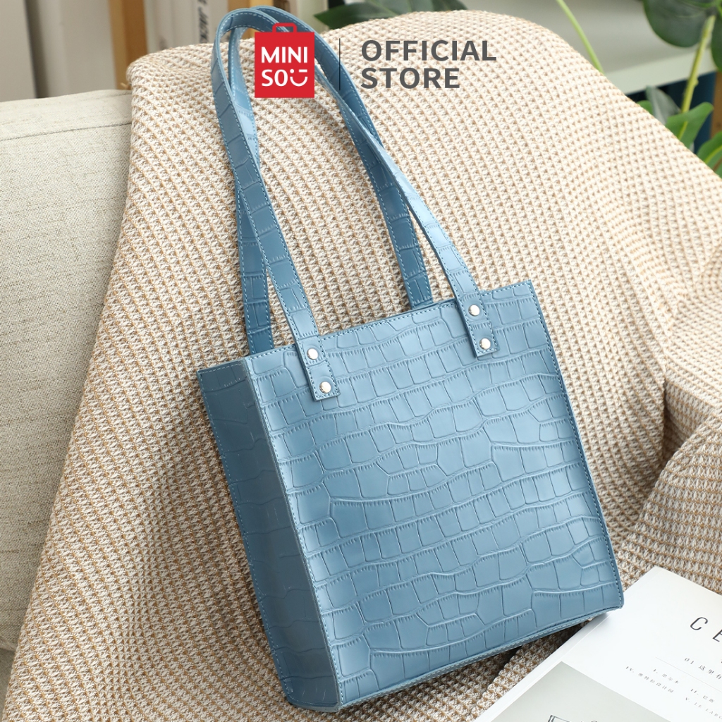 Jual MINISO Tas Tangan Handbag Top-handle Bags Tas Pundak Mode Pola ...