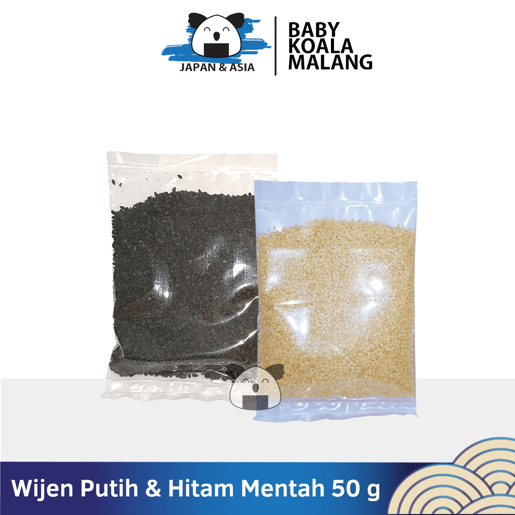 Jual GOMA SHIRO Biji Wijen Putih & Hitam Mentah 50 g │ White Black ...