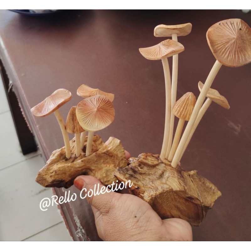 Jual PAJANGAN JAMUR KAYU - KERAJINAN KAYU UKIR BALI | Shopee Indonesia