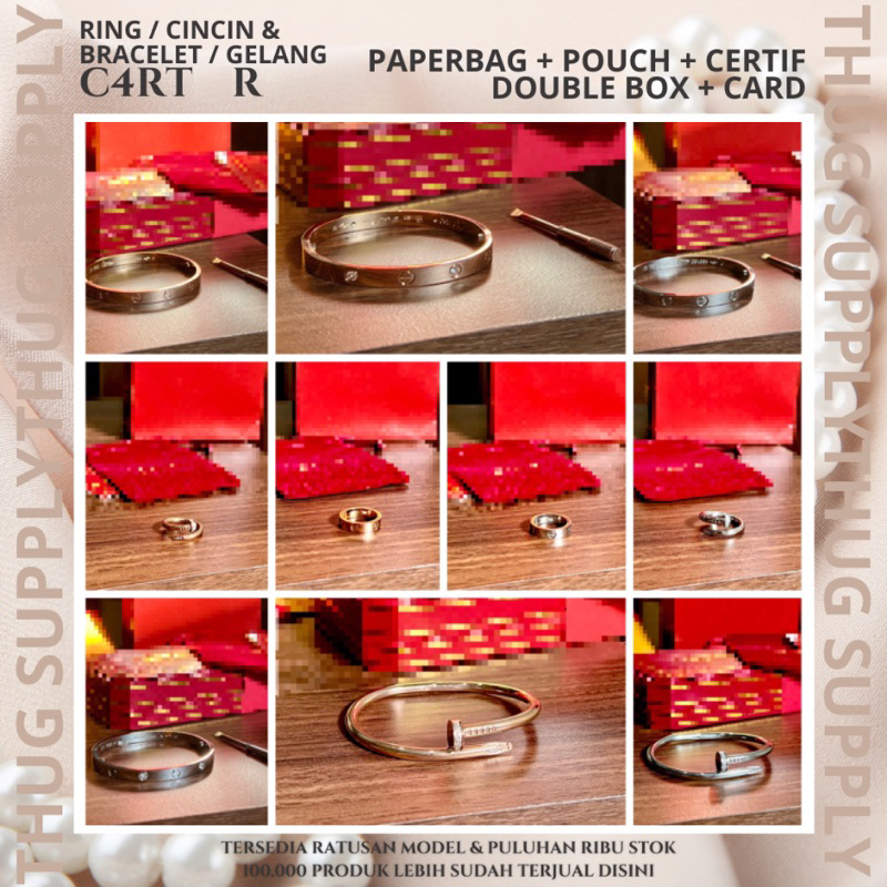 Jual [FULLSET EMBOSS COD] CARTONG FULL SET GELANG & CINCIN 750 EMBOSS ...