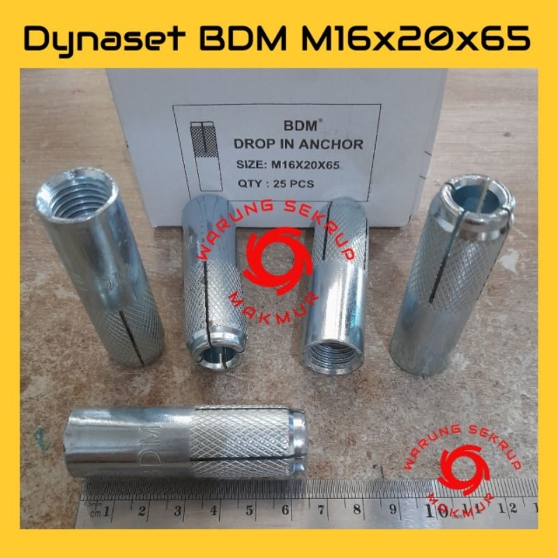 Jual (2 pcs) Dynaset M16 / Dinaset 16mm / Drop In Anchor M16 | Shopee ...