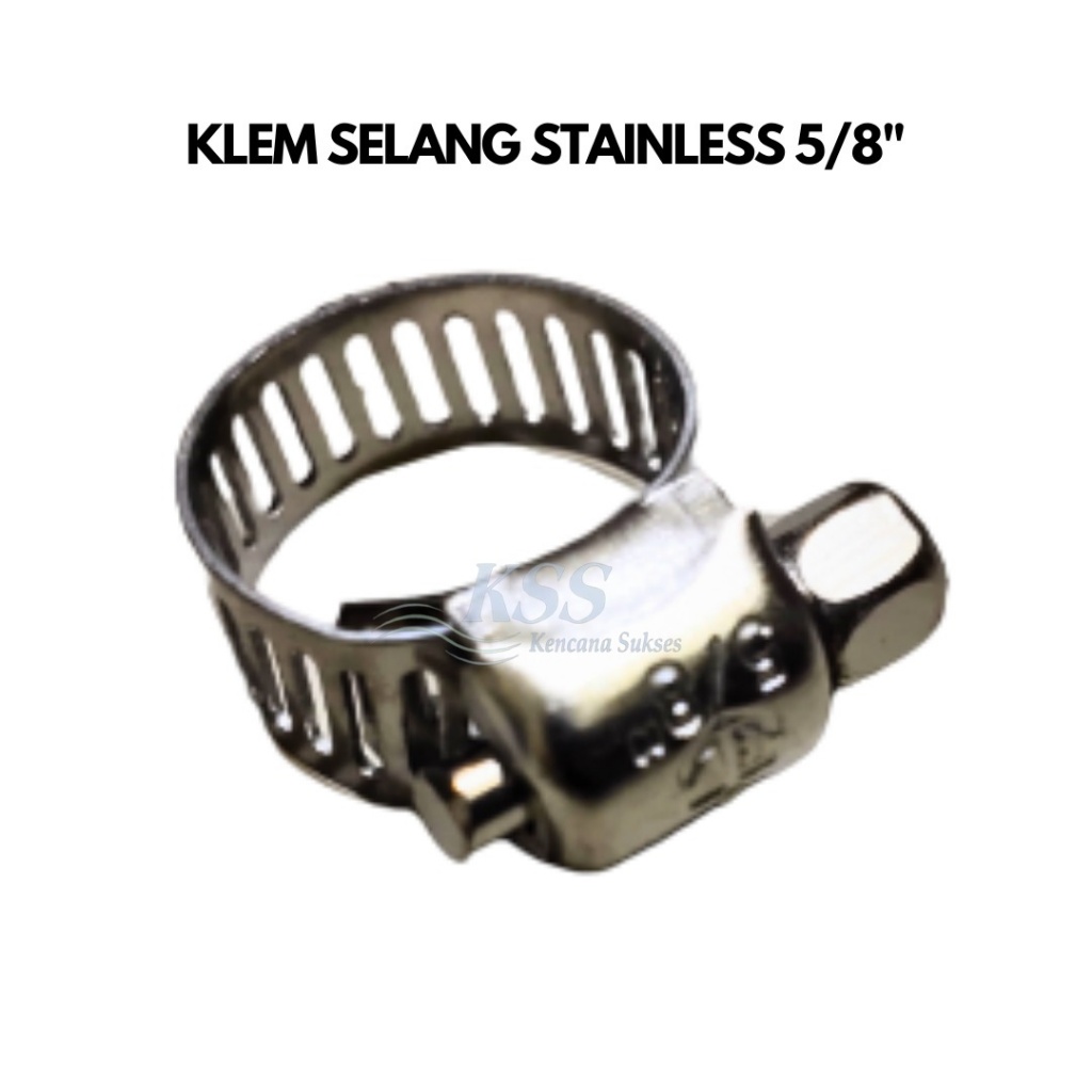 Jual 5 Pcs Klem Selang Air Gas Hose Clamp Ring Besi Stainless 5/8" Inch KSS | Shopee Indonesia