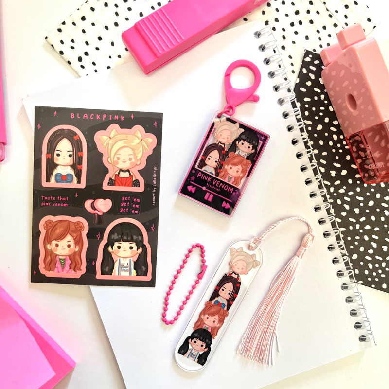 Jual Blackpink pink venom fanart merch / Keychain Bookmark Sticker ...