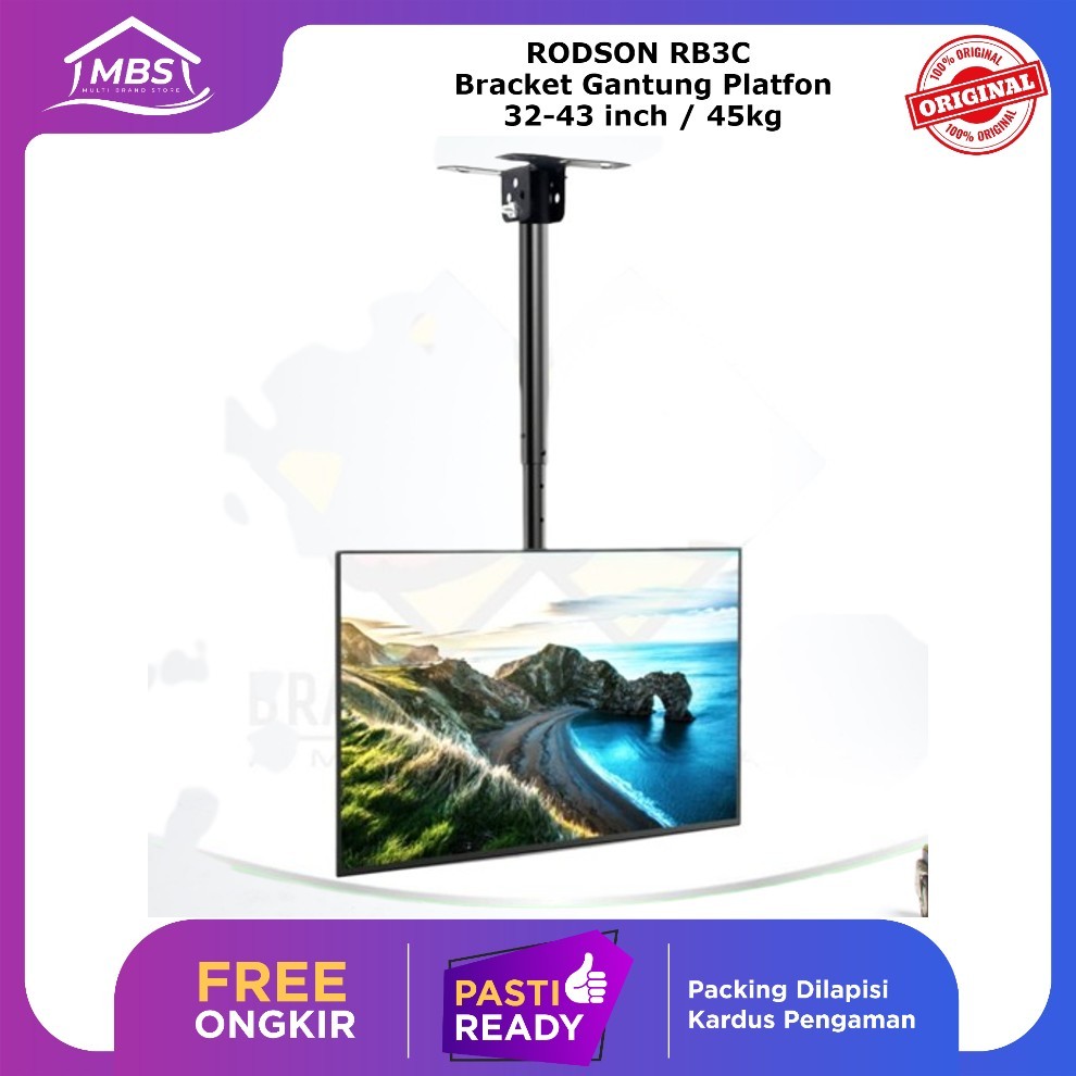 Jual Bracket gantung platfon tv led monitor 17 19 21 24 32 40 42 43 ...