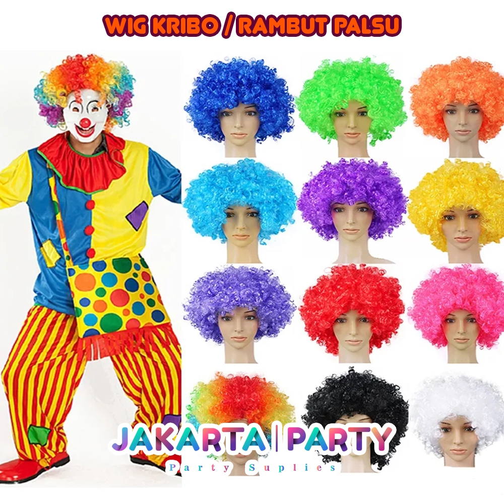 Jual Wig Kribo / Wig Keriting / Rambut Palsu / Wig Party / Wig Rambut ...