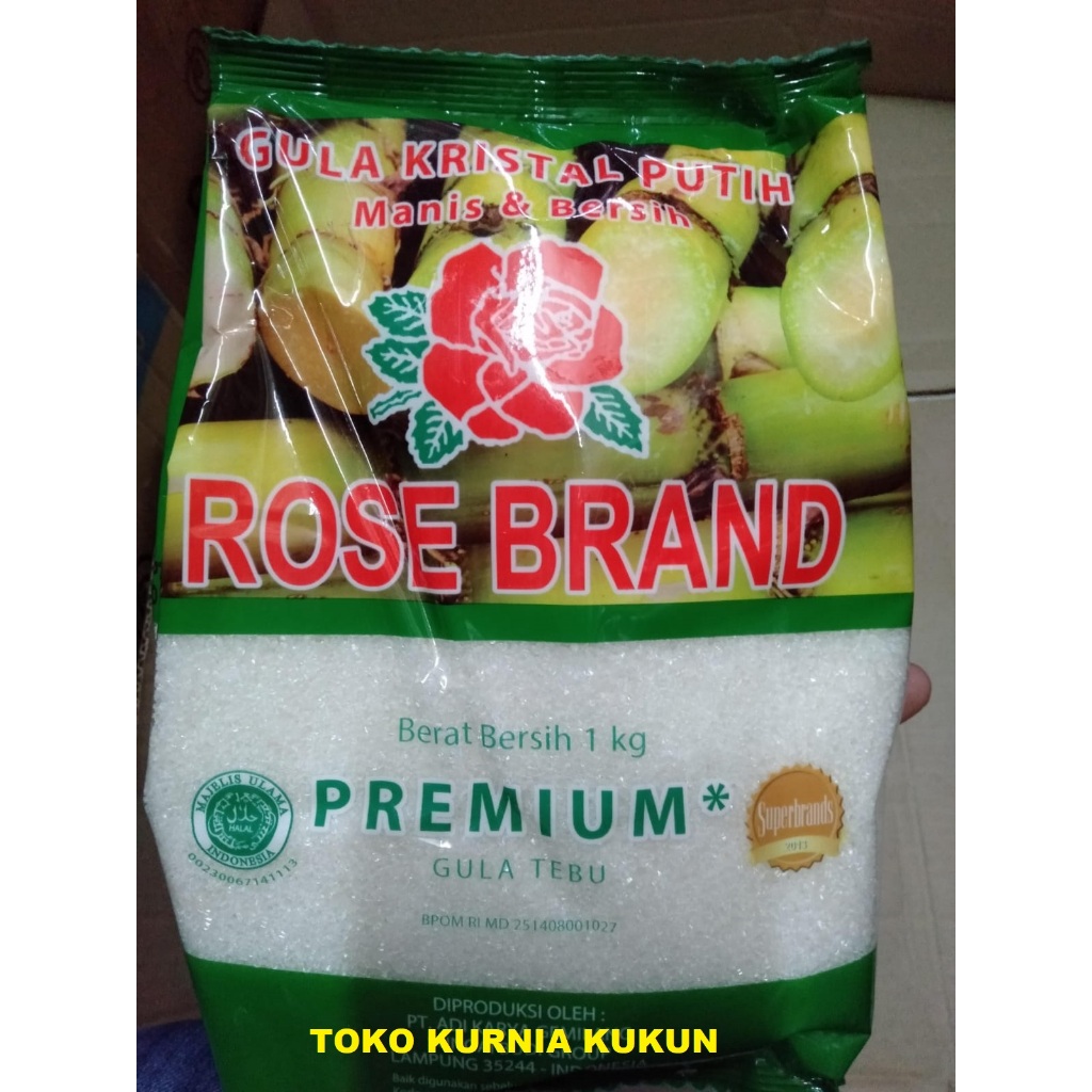 Jual ROSE BRAND GULA PASIR 1KG PREMIUM KUNING | Shopee Indonesia