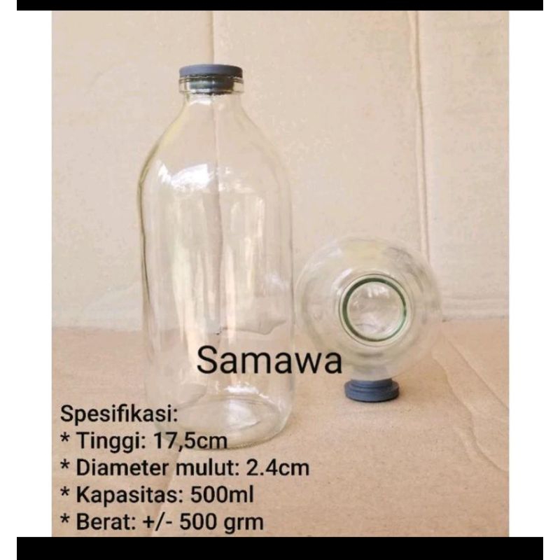 Jual botol kaca bening/botol asi 500ml /botol infus /botol jus | Shopee Indonesia