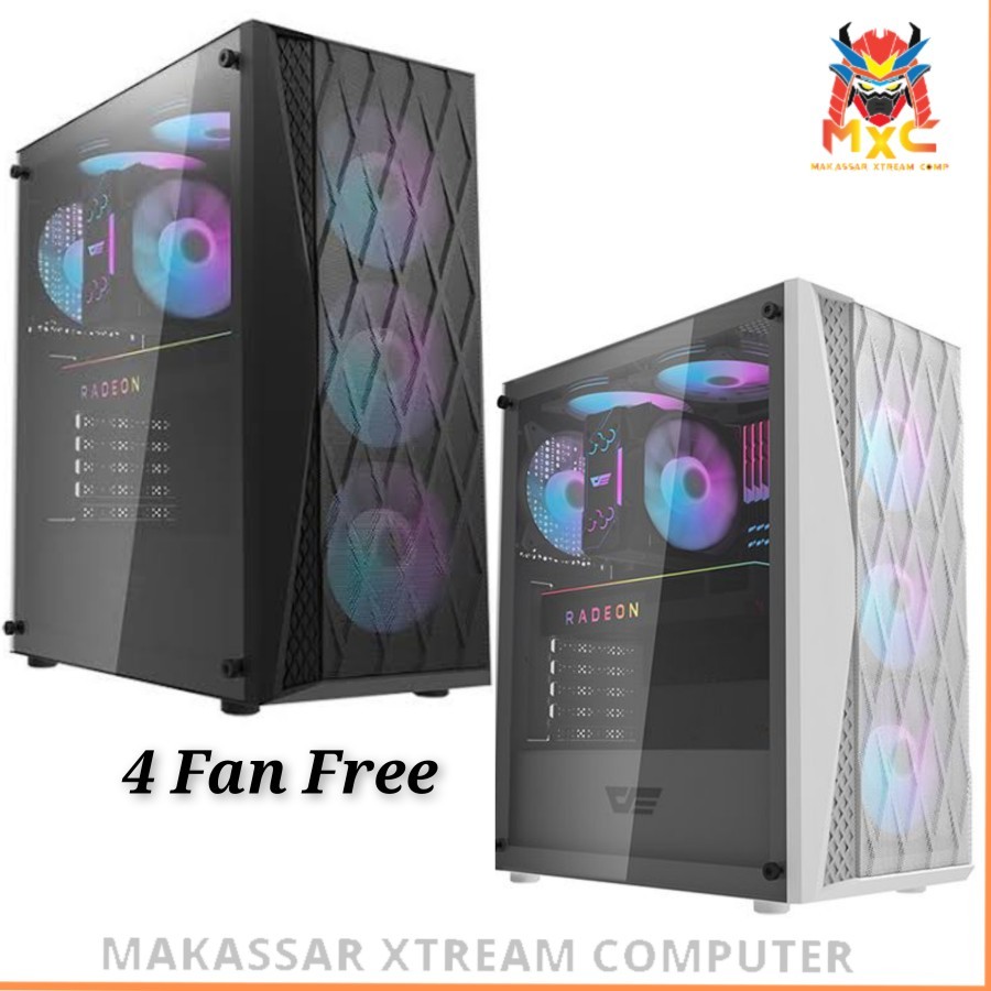 Jual CASING PC GAMING DARKFLASH DK532 4 FAN ARGB ATX CASE | Shopee ...