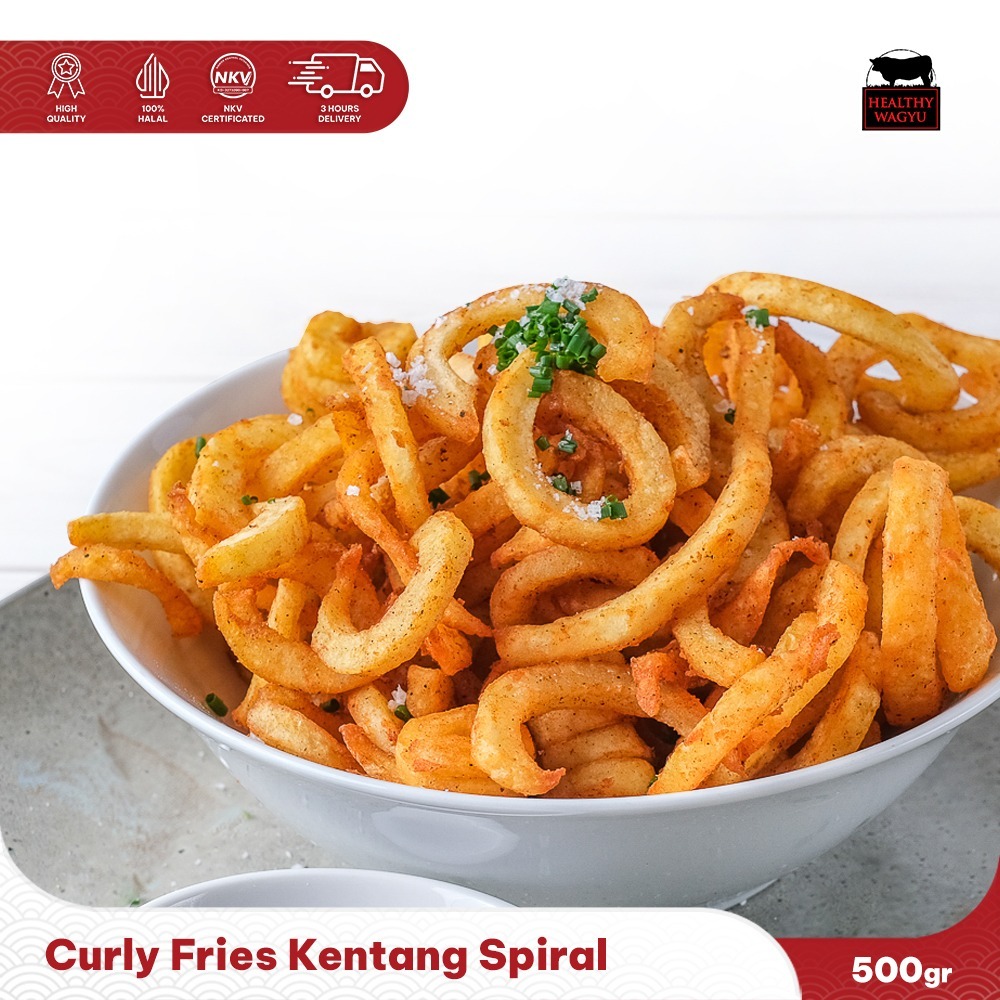 Jual Curly Fries Kentang Goreng Spiral (Lamb Weston) 500 Gram ...