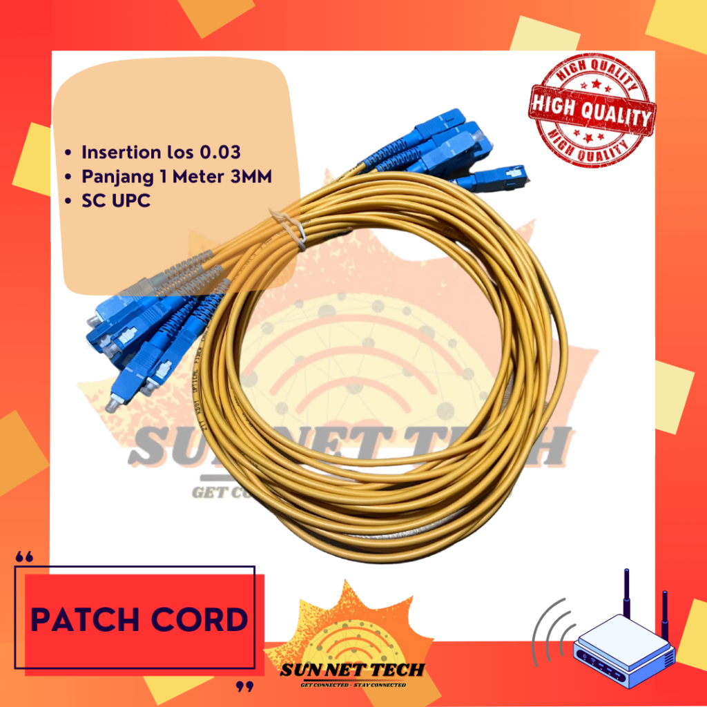 Jual Patchcord SC UPC - SC UPC 2 Meter 3mm | Shopee Indonesia