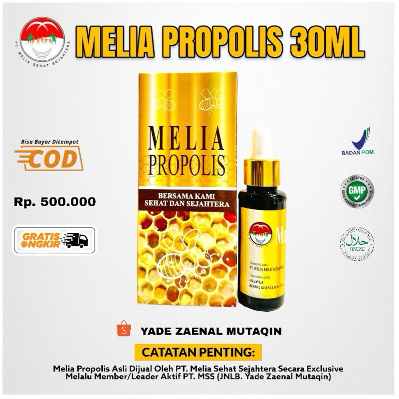 Jual Melia Propolis 30ml | Propolis Melia 30ml Asli 100% Original ...