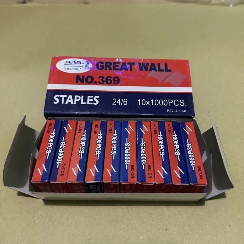 Jual isi Staples Besar Great Wall no.369 | Shopee Indonesia