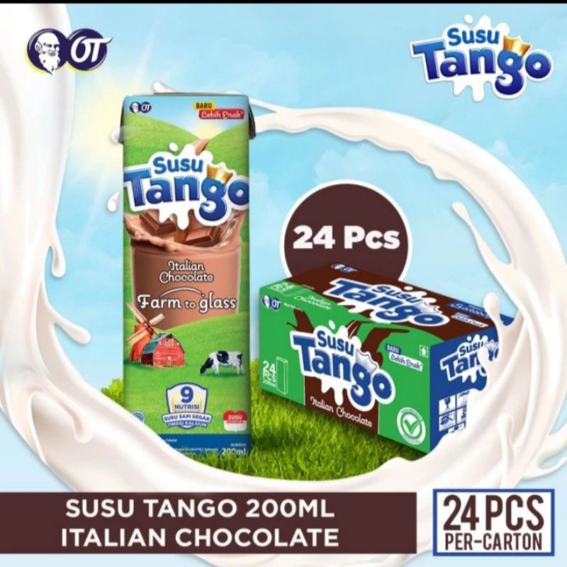 Jual 1 DUS SUSU TANGO UHT 200 ML RASA ITALIAN CHOCOLATE | Shopee Indonesia