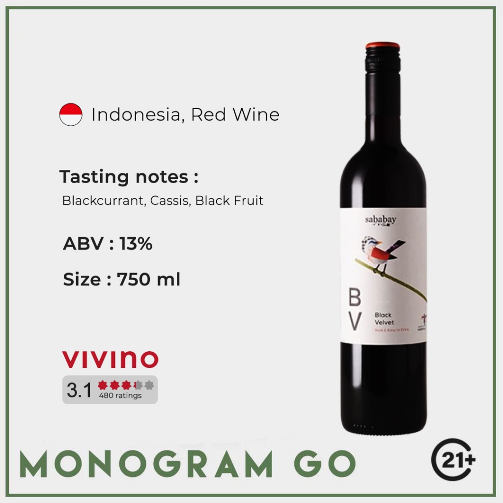 Jual Sababay Black Velvet Indonesia Wine 750ml | Shopee Indonesia