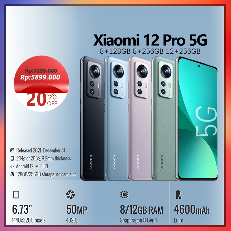 Jual Xiaomi 12 Pro 5G SECOND Original 100% Mulus Fullset 256GB ...
