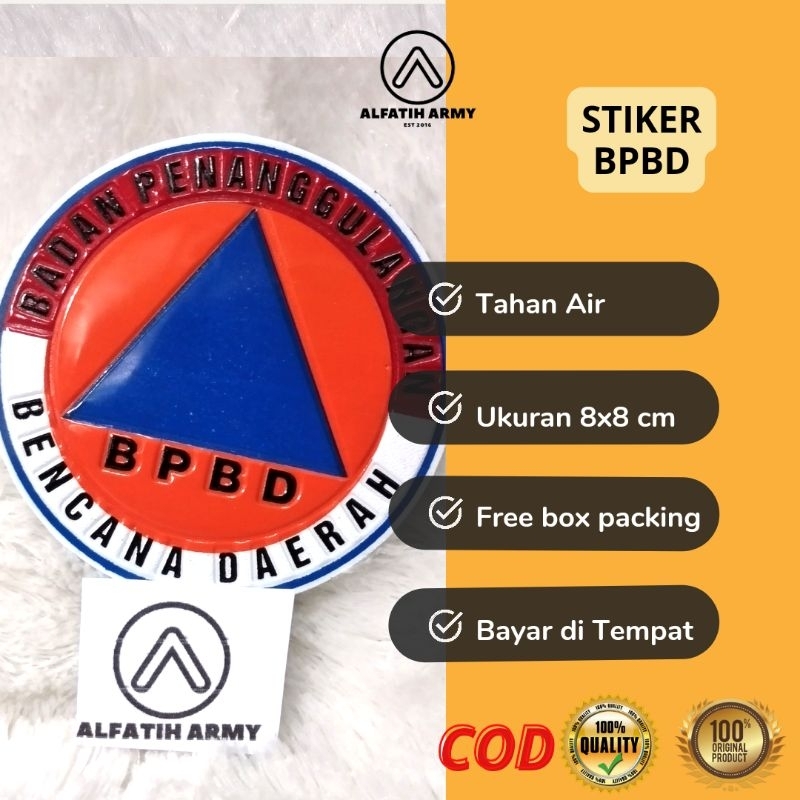 Jual Stiker BPBD Timbul Bencana Daerah 7x7 cm Motor Mobil Original ...