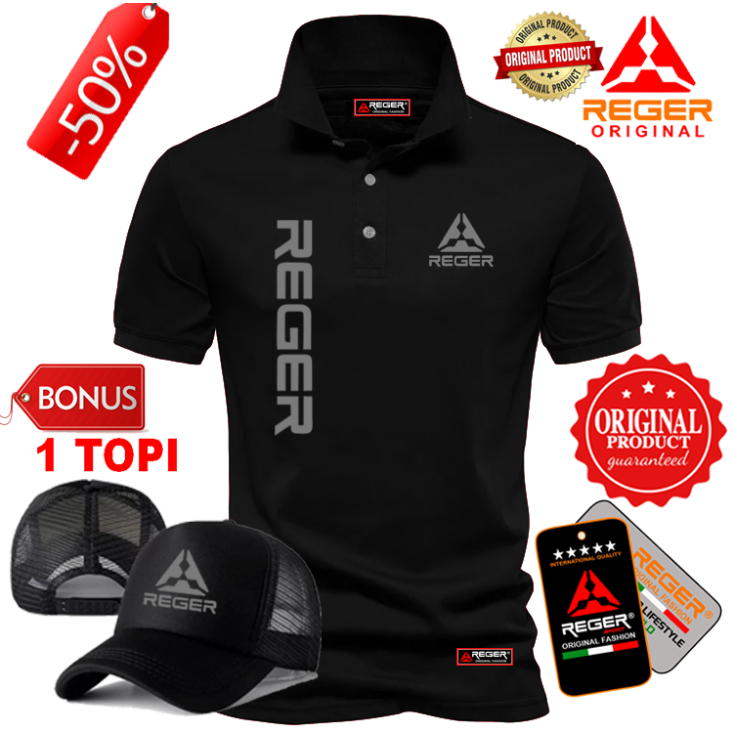 Jual POLO REGER ORIGINAL TEXT SILVER GRATIS TOPI / SUPERIOR PRINTED ...