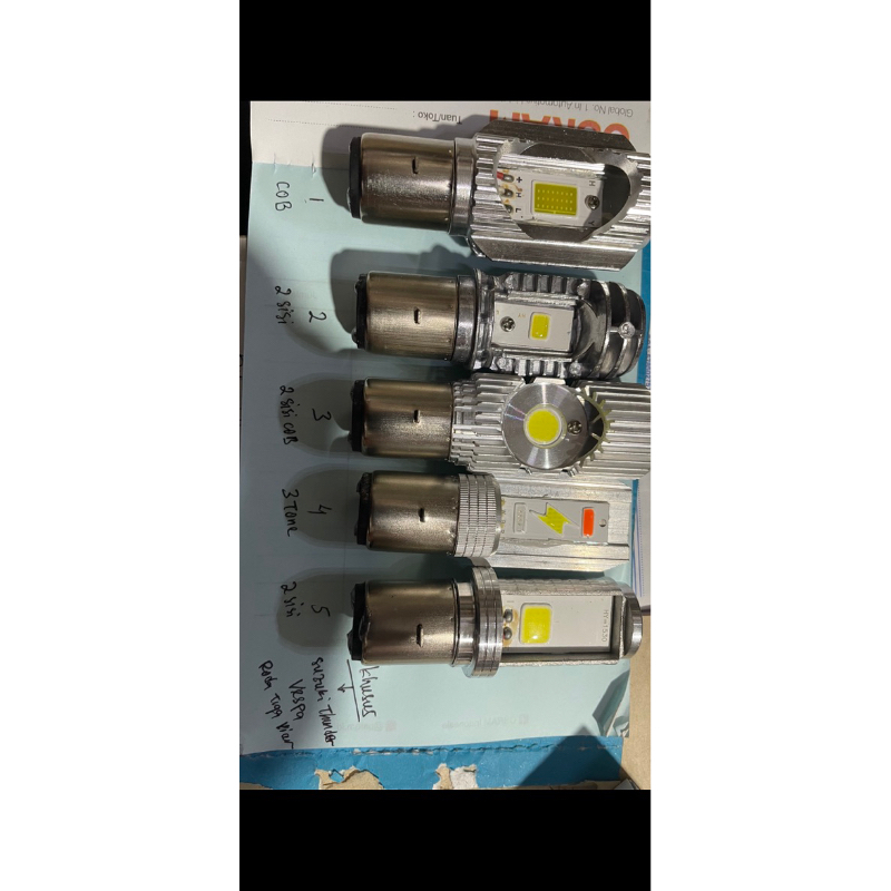 Jual bohlam led depan khusus motor roda tiga viar/szk thunder/vespa ...