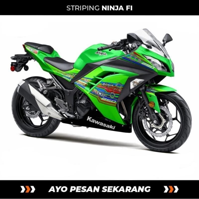 Jual Striping custom ninja 250 fi Old / Striping Sticker Ninja 250 fi ...