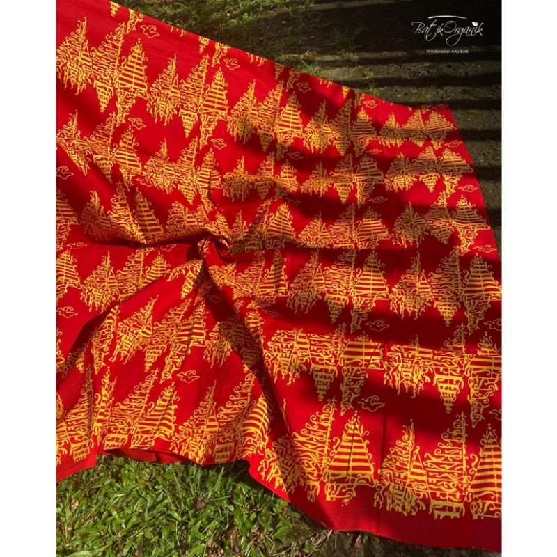 Jual Kain Batik Cap Kombinasi Tulis Merah-Kuning | Shopee Indonesia