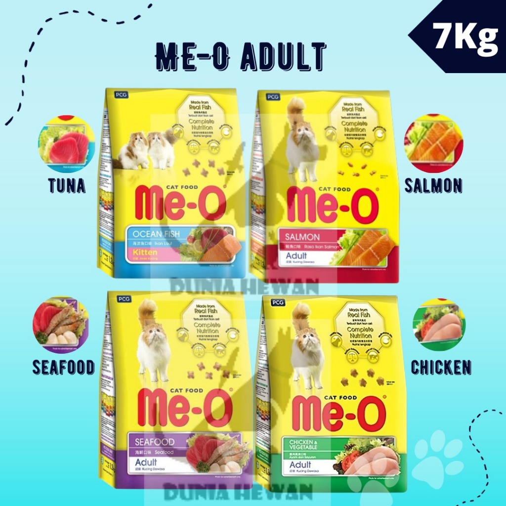 Jual Meo Me-O Adult Tuna/Salmon/CHICKEN/SEAFOOD/BEEF/GOURMET 7kg 7 kg via grab/gosend | Shopee ...
