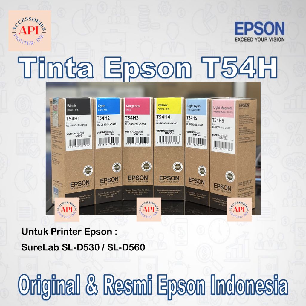 Jual Tinta Epson T54H Printer Epson SureLab SL-D530 SL D530 SL-D560 SL ...