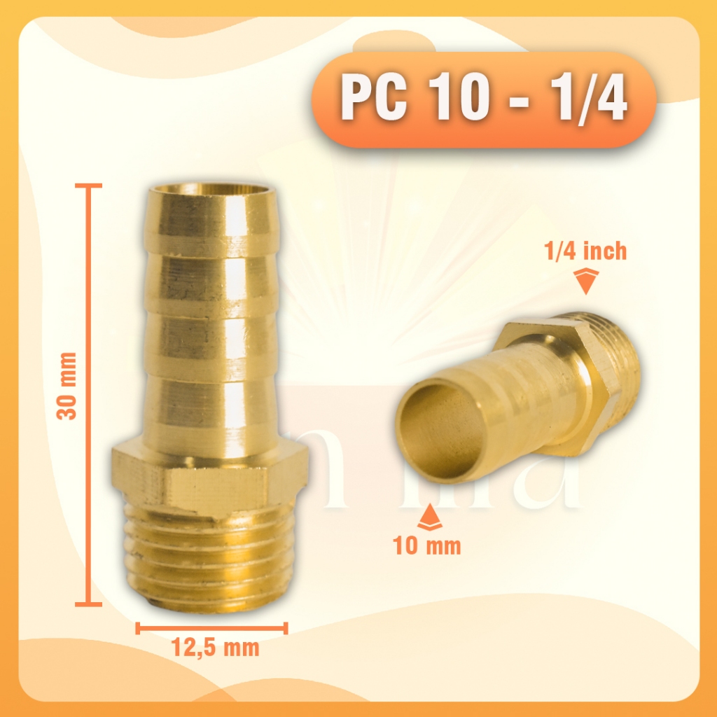 Jual Hose nepel / nepel selang Kuningan Drat Male PC | Shopee Indonesia