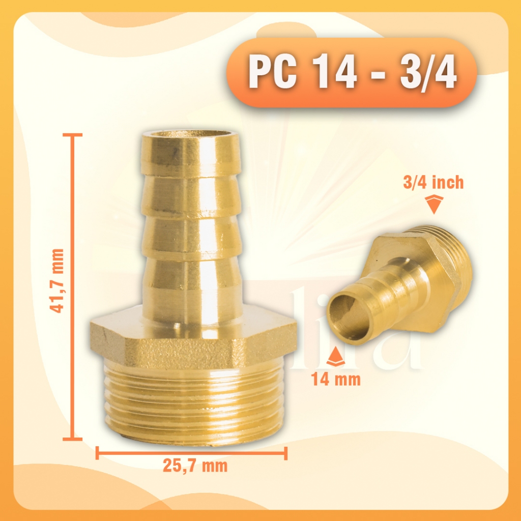 Jual Hose nepel / nepel selang Kuningan Drat Male PC | Shopee Indonesia
