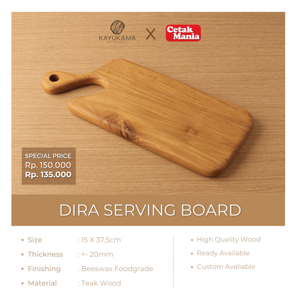 Jual SERVING BOARD - PIZZA - STEAK - TATAKAN MAKANAN - KAYU MAHONI DAN ...