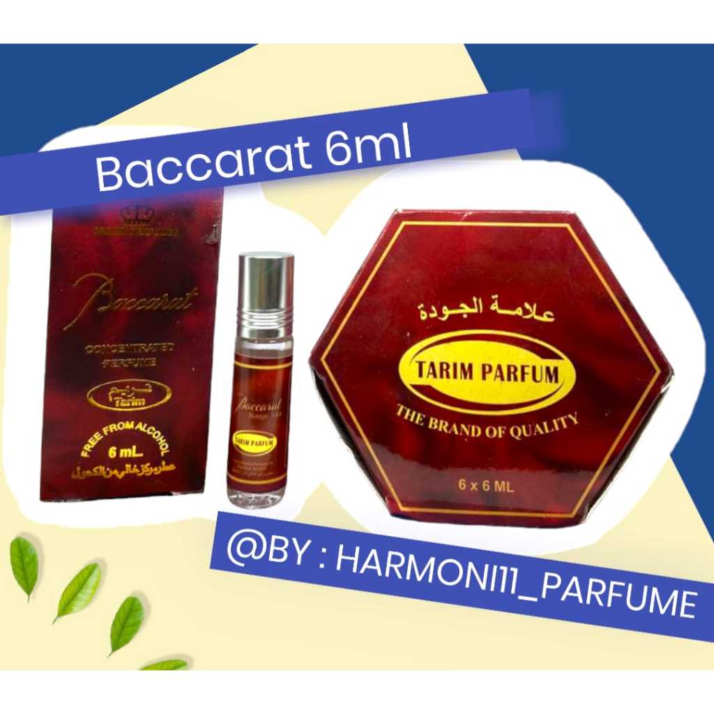Jual 1 BOX AROMA BACARAT ISI 6 BOTOL 6 ML BY TARIM | Shopee Indonesia