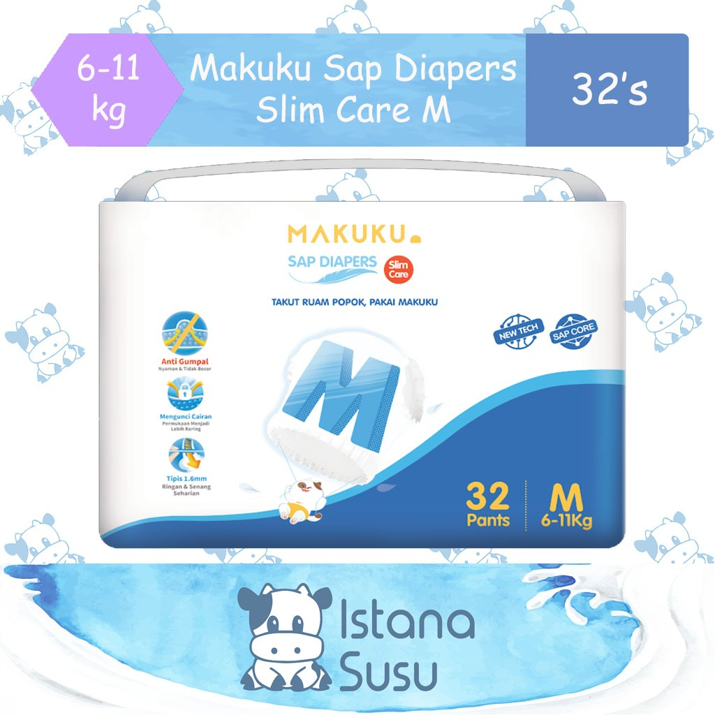 Jual Makuku SAP Diapers - Slim Care Perekat/Celana NB / S / M / L / XL / XXL | Shopee Indonesia